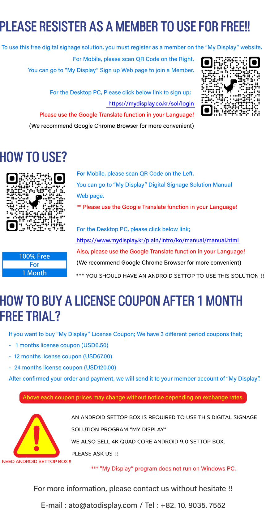 ATO Display - My Display Solution Program